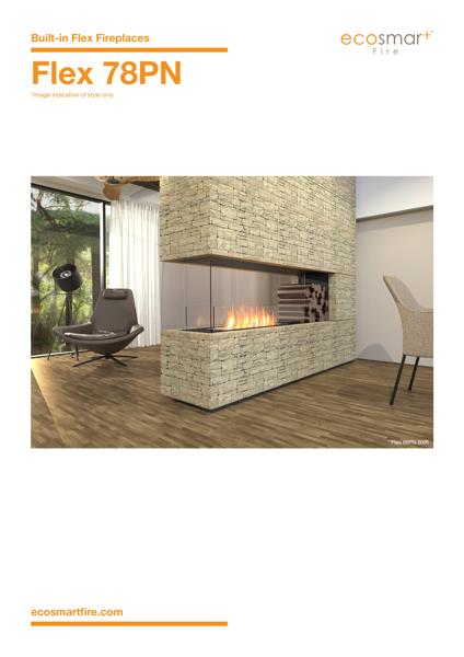 Flex 78PN: Peninsula Fireplace Insert - EcoSmart Fire