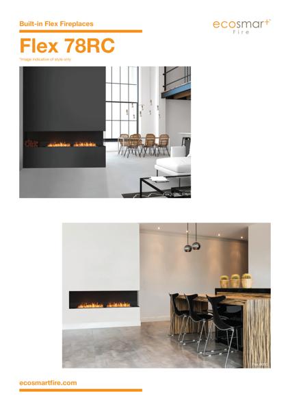 Flex 78RC: Right Corner Fireplace Insert - EcoSmart Fire