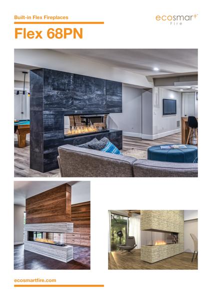Flex 68PN: Peninsula Fireplace Insert - EcoSmart Fire